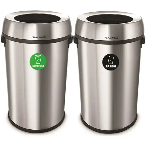 ALPINE ALP470-65L-CO-T Alpine Industries 34-Gallon Stainless Steel Deco ...