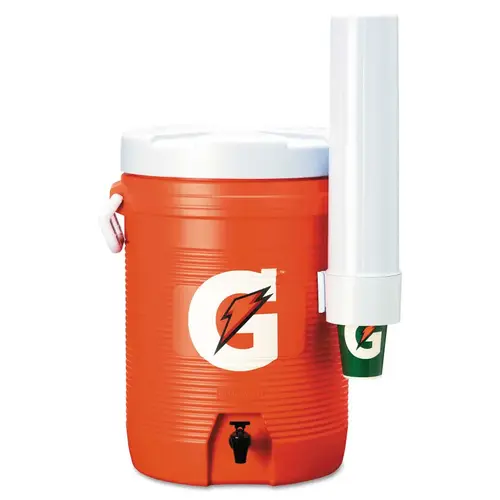 Gatorade 49201-C Beverage Cooler w/Cup Dispenser, 5 gal, Orange/White ...