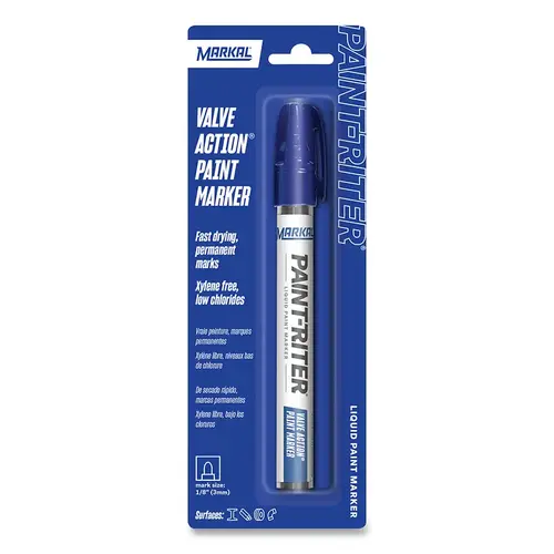 LACO/MARKAL 96805 PAINT-RITER VALVE ACTION Paint Marker, Blue, 1/8 in ...