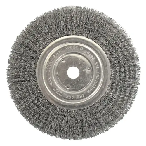 Weiler 02335 Medium-Face Crimped Wire Wheel, 7 in D x 3/4 in W, .014 in ...
