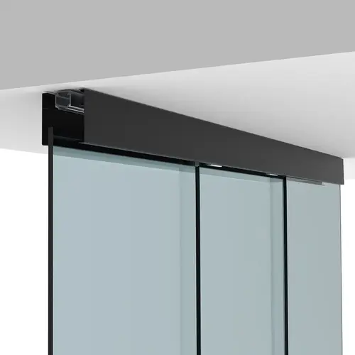 CRL CRL502CMBL 50 Matte Black Series Single Sliding Door with Two Fixed ...