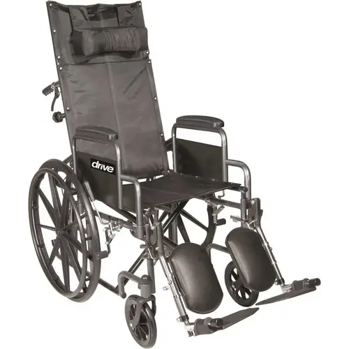 Drive SSP20RBDDAV Drive Silver Sport 20" Reclining Wheelchair ...