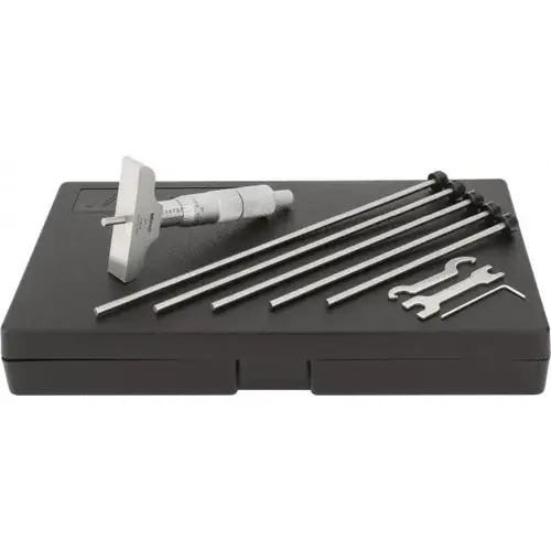 MITUTOYO 129-128 Mechanical Depth Micrometer: 6 inch Range, 6 Rods ...