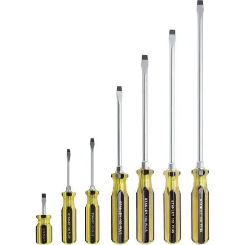 Stanley 66-157-A 100 Plus Screwdriver Set, 7 Pcs, Slotted/Square Buy Now