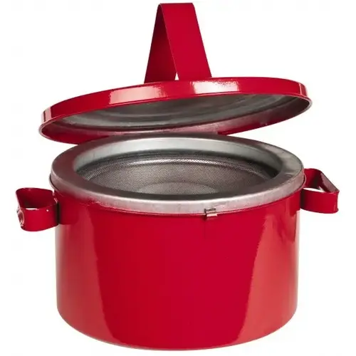 Eagle B608 Bench and Daub Can, 8 qt Capacity, Red, Galvanized Steel ...