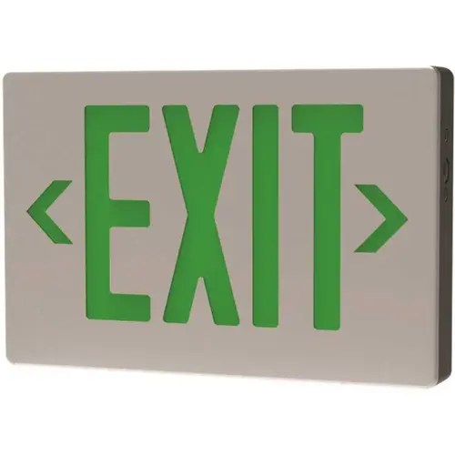 Halco 97107 Halco LED Die-Cast Exit Sign, Green Letter, Single/double ...