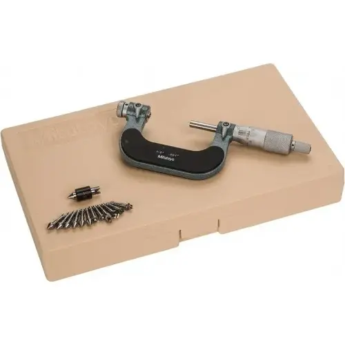 MITUTOYO 126902 Series 126 Screw Thread Depth Micrometers, 1 in-2 in ...