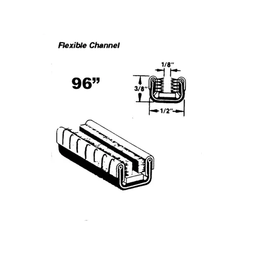 Metro Moulded Parts WC 12-96 Flexible glass-run channel. Rubber covered ...