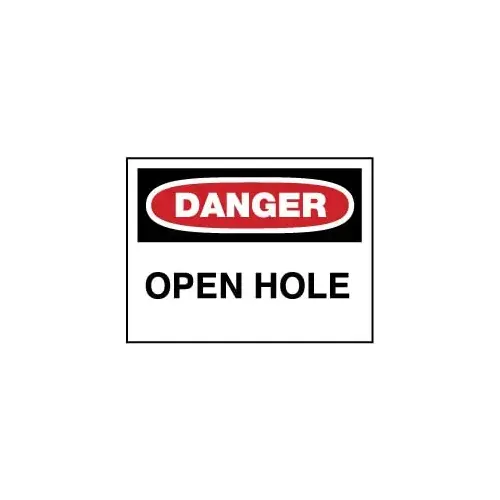 Accuform D459AB Sign: Rectangle, "Danger - Open Hole" Buy Now