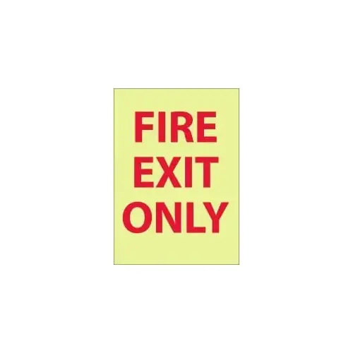 Accuform GL139RB Fire Sign: "Fire Exit Only" Buy Now