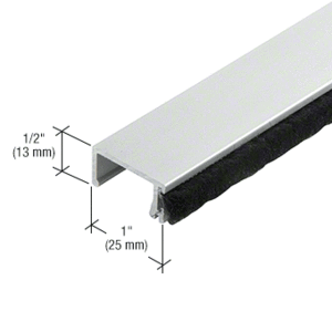 CRL-U.S. Aluminum DS03712 Class I Clear Anodized Applied Door Stop, 21'-2"