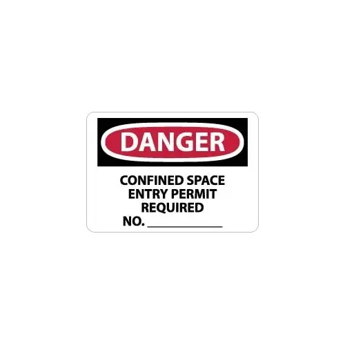 Accuform D488PB Sign: Rectangle, "Danger - Confined Space - Entry ...
