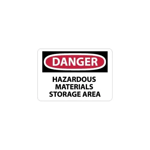 Accuform D548AB Sign: Rectangle, "Danger - Hazardous Materials Storage ...