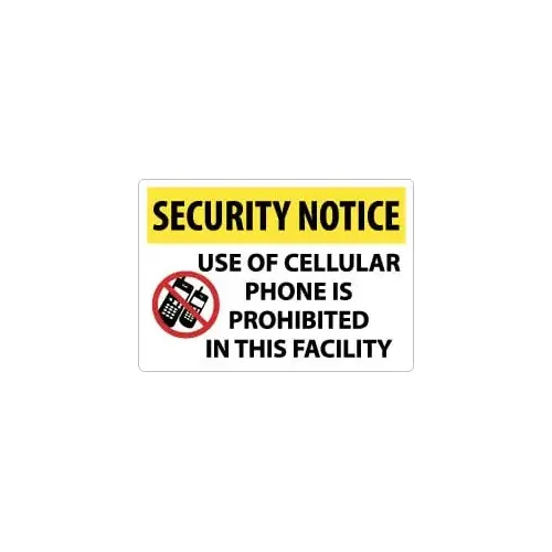 Accuform SN19RC Security & Admittance Sign: Rectangle, "Notice, USE OF ...