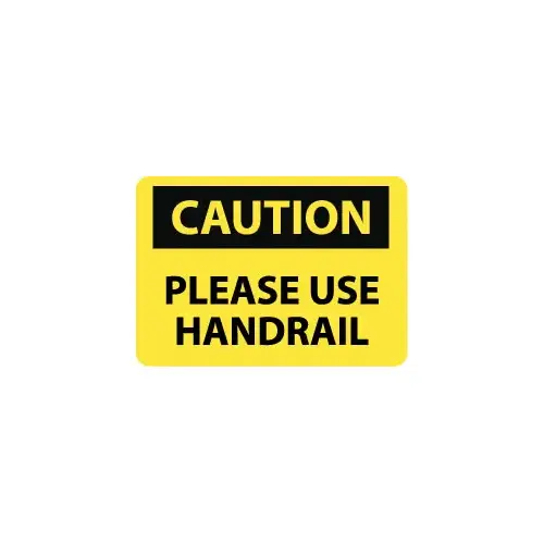 Accuform C581RB Sign: Rectangle, "Caution - Please Use Handrail" Buy Now