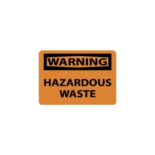 Accuform W426PB Sign: Rectangle, "Warning - Hazardous Waste" Buy Now