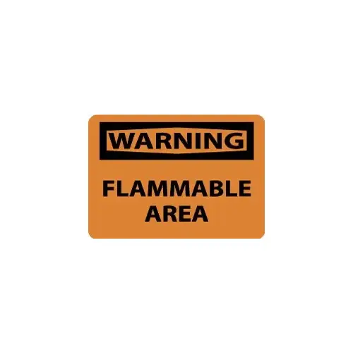 Accuform W423AB Sign: Rectangle, "Warning - Flammable Area" Buy Now