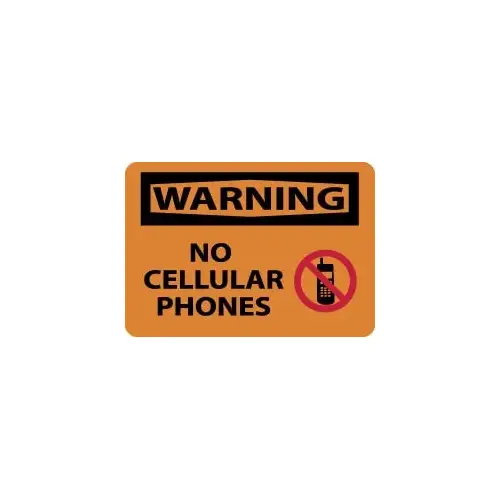 Accuform W456PB Sign: Rectangle, "Warning - No Cellular Phones" Buy Now