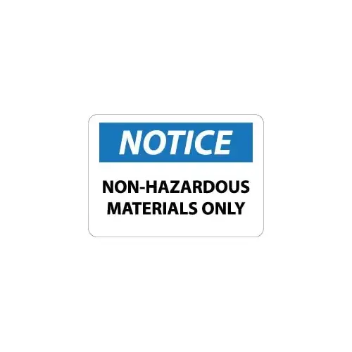 Accuform N320PB Chemical & Hazardous Material Sign: Rectangle, "Notice ...