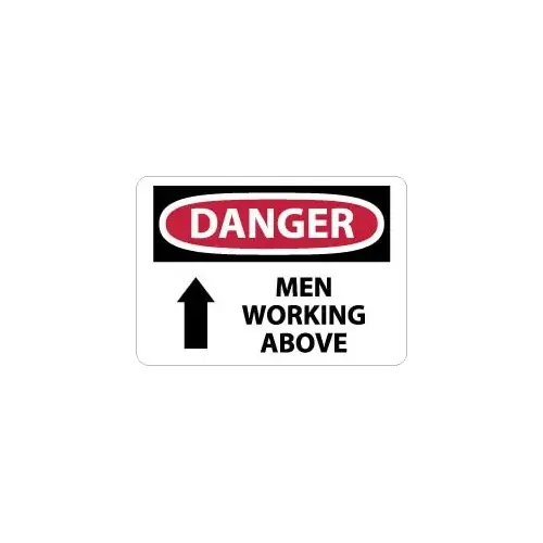 Accuform D125RB Sign: Rectangle, "Danger - Men Working Above" Buy Now