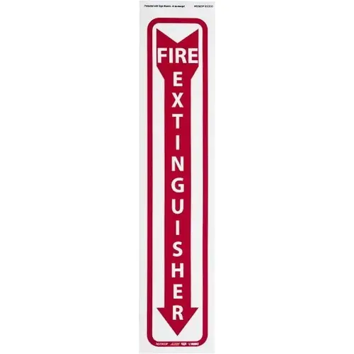 Accuform MSCM23P Fire Extinguisher, Pressure Sensitive Vinyl Fire Sign ...