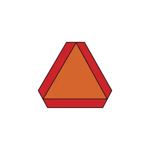 Accuform SMV1 Slow Moving Vehicle Emblem, 16" Wide x 14" High Vinyl ...