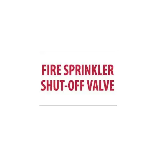 Accuform M160AB Fire Sprinkler Shut-Off Valve, Aluminum Fire Sign Buy Now
