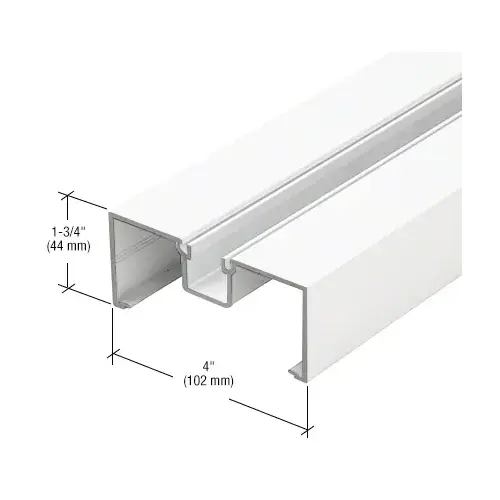 CRL-U.S. Aluminum J40252 4" Open Back Vertical Mullion/Door Jamb, White ...