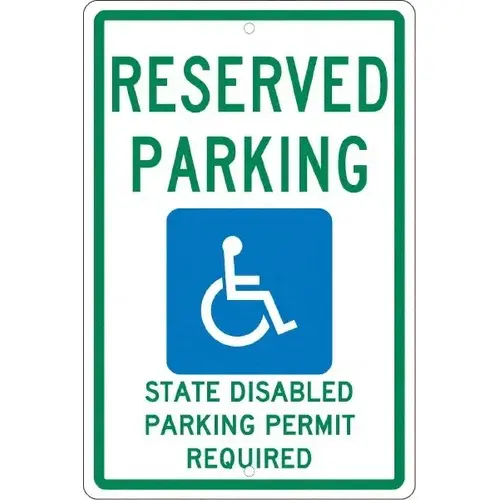 Accuform TMS341H ADA Traffic & Parking Sign: Rectangle, "Reserved ...