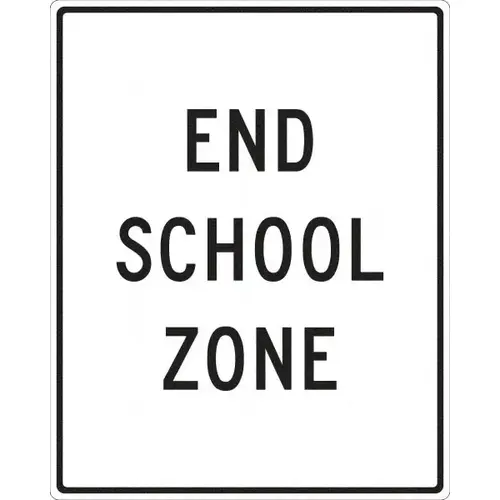 Accuform TM600K Traffic Control Sign: Rectangle, "End School Zone" Buy Now