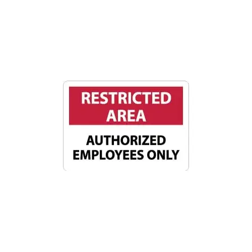 Accuform RA4AB Security & Admittance Sign: Rectangle, "AUTHORIZED ...