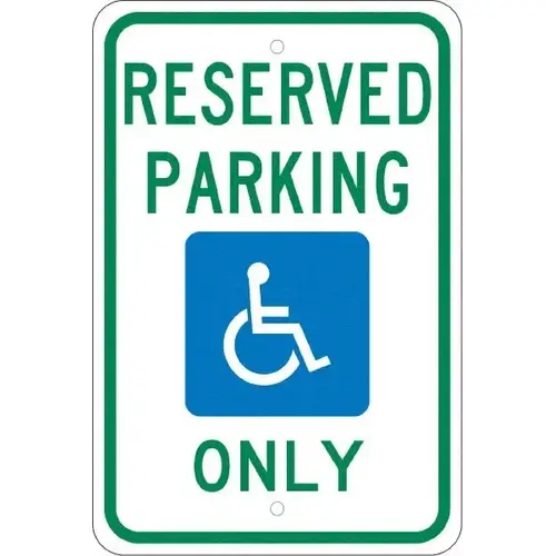 Accuform TMS318J ADA Traffic & Parking Sign: Rectangle, "Reserved ...