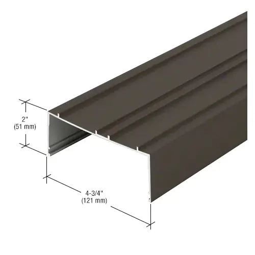 CRL-U.S. Aluminum CS56822 Stacking Head Channel - 24'-2", Dark Bronze ...