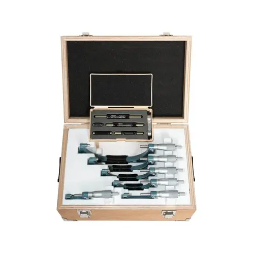 MITUTOYO 103-915-10 Mechanical Outside Micrometer Set: 6 Pc, 0.01 mm ...