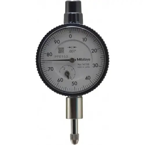 MITUTOYO 1410A Dial Drop Indicator: 0 to 0.25" Range, 0-100 Dial Reading, 0.001" Graduation, 1-5 ...