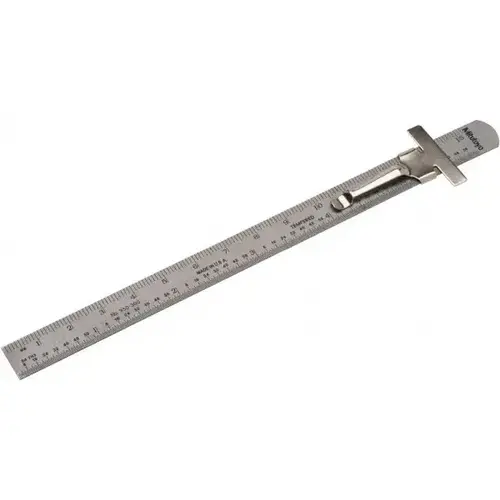 MITUTOYO 950-300 Steel Rule: 6" OAL, English & Metric Graduation ...