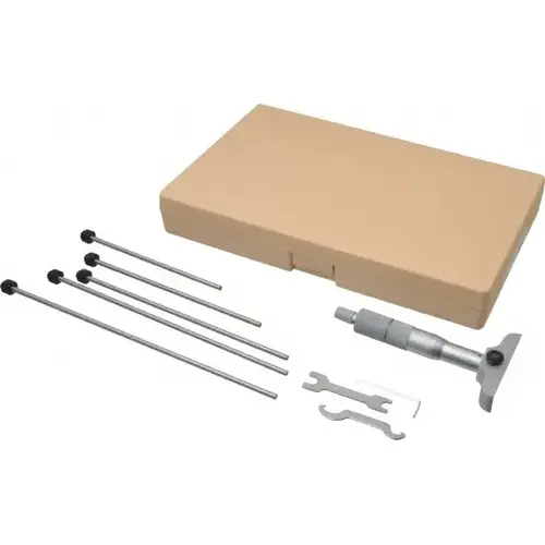 MITUTOYO 129-112 Mechanical Depth Micrometer: 150 mm Range, 6 Rod ...