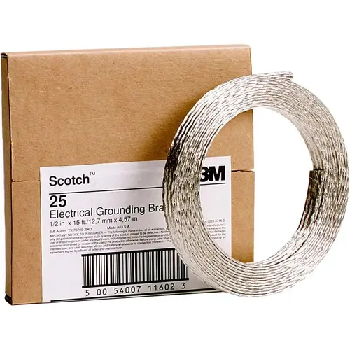 3M 7100011690 25 AWG, 1/2 Inch Diameter, 15 Ft., Braid, Grounding Wire ...