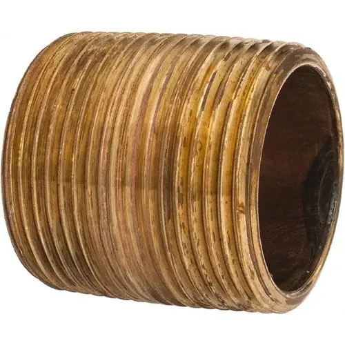 MERIT BRASS 2020-001BSPT Brass Pipe Nipple: Threaded on Both Ends, 1-5/ ...