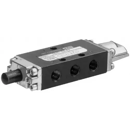 Ingersoll-Rand E212CS Manually Operated Valve: 0.25" NPT Outlet, Four-Way, Cam Stem & Spring ...