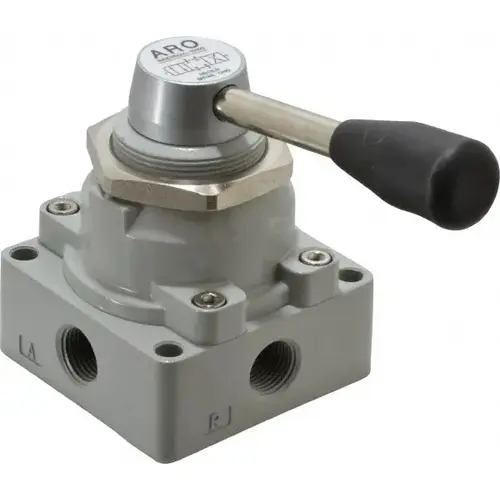 Ingersoll-Rand M513LR Manually Operated Valve: 0.38" NPT Outlet, Rotary Lever, Lever & Manual ...