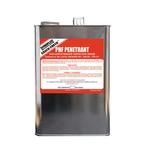 DYNAFLUX PHF315-4X1 Visible Red-Dye Penetrants, Liquid Penetrant, Can, 1 gal Buy Now