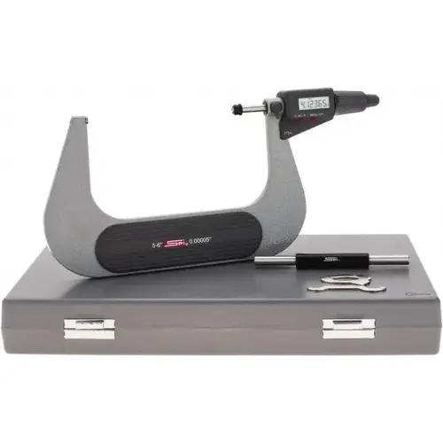 SPI MS170227014 Electronic Outside Micrometer: 6" Max, Carbide-Tipped ...