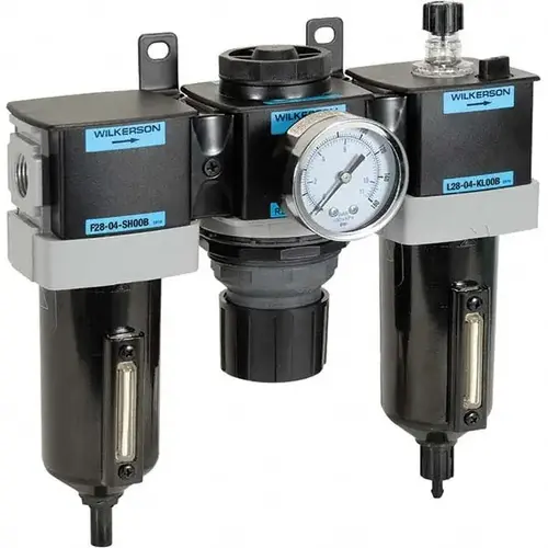Wilkerson C28-03-FKG0B FRL Combination Unit: 3/8 NPT, Standard, 3 Pc Filter-Regulator-Lubricator ...