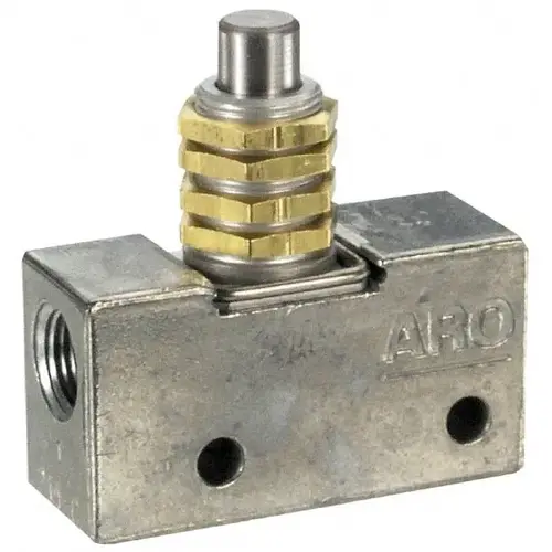 Ingersoll-Rand 214-C Mechanically Operated Valve: 3-Way, Straight Plunger Actuator, 1/8" Inlet ...
