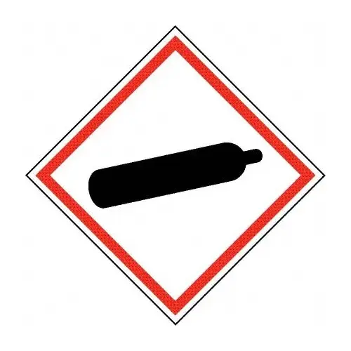 Accuform GHS2044AL2 Hazardous Material Label: "Compressed Gas Hazard ...