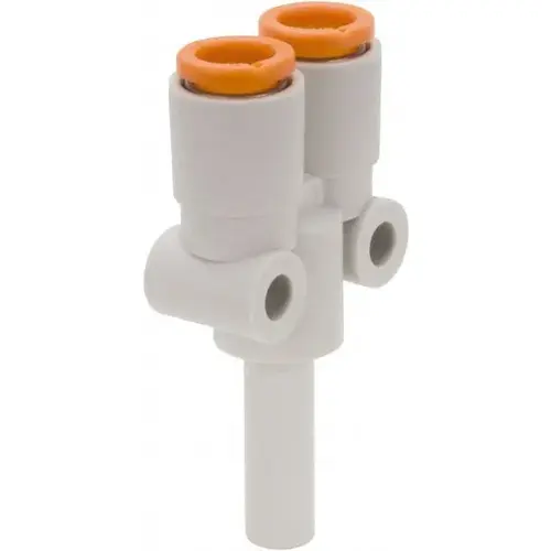 SMC PNEUMATICS KQ2U07-99A Push-to-Connect Tube Fitting: Y-Plug, 1/4" OD Buy Now