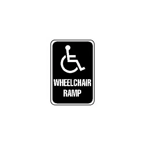Accuform TM86G ADA Traffic & Parking Sign: Rectangle, "Wheelchair Ramp ...