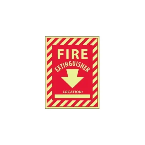 Accuform GL127R Fire Extinguisher Location: ____, Plastic Fire Sign Buy Now
