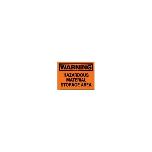 Accuform W285PB Chemical & Hazardous Material Sign: Rectangle, "Warning ...